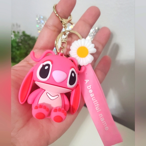 Accessories | Disney Stitch Pink Keychain 3d Silicone | Poshmark